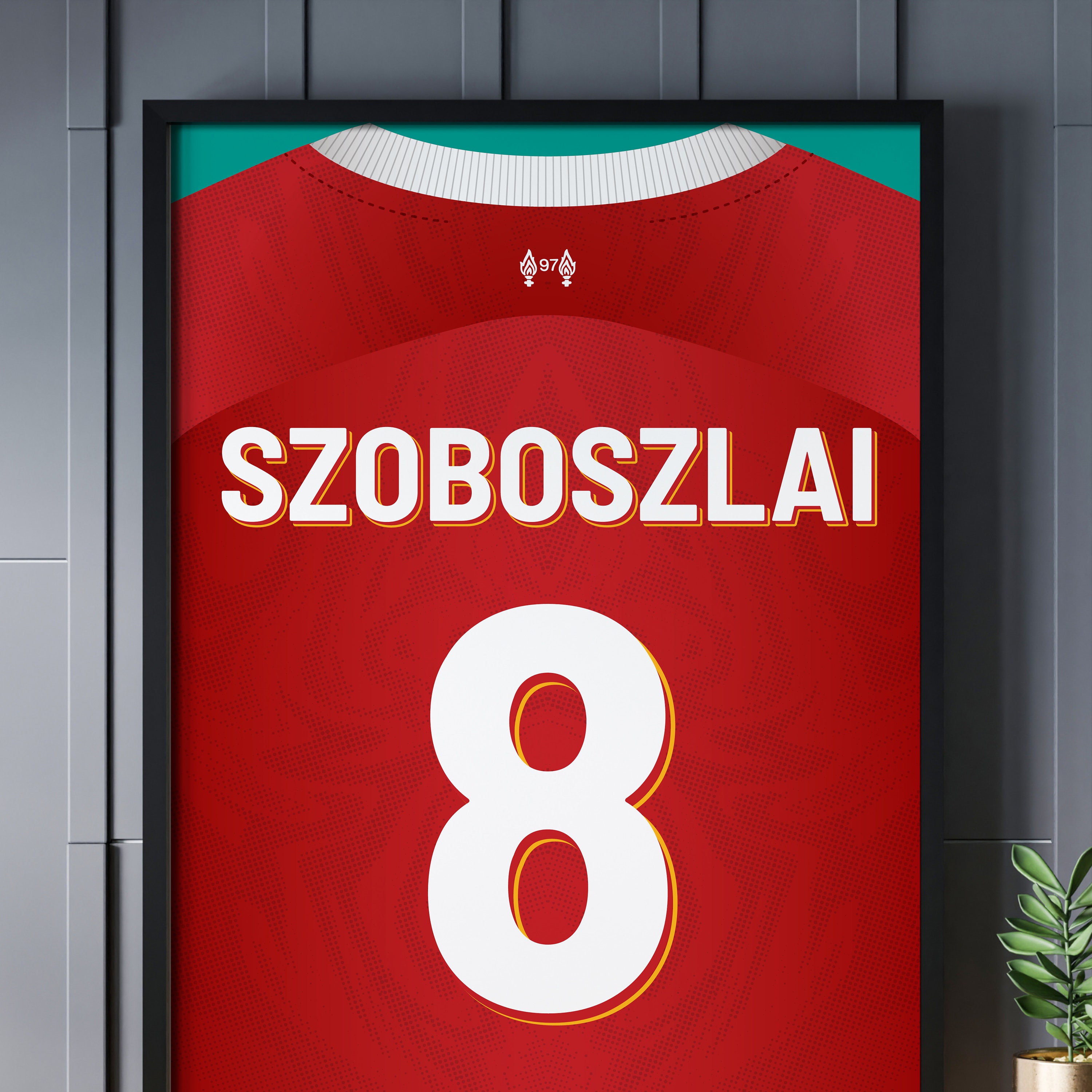 Dominic Szoboszlai Football Shirt Poster Liverpool FC 2023-24 - Etsy
