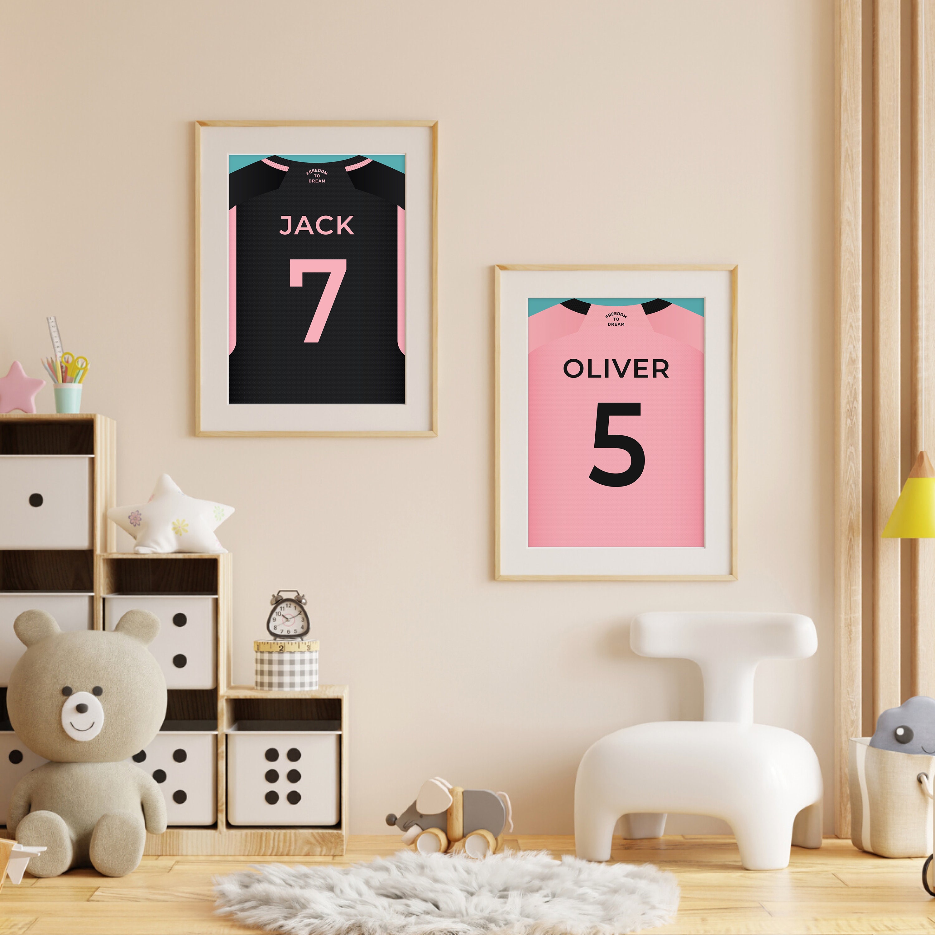 Customisable Inter Miami 2024 Three Jersey Wall Art, Football / Soccer ...