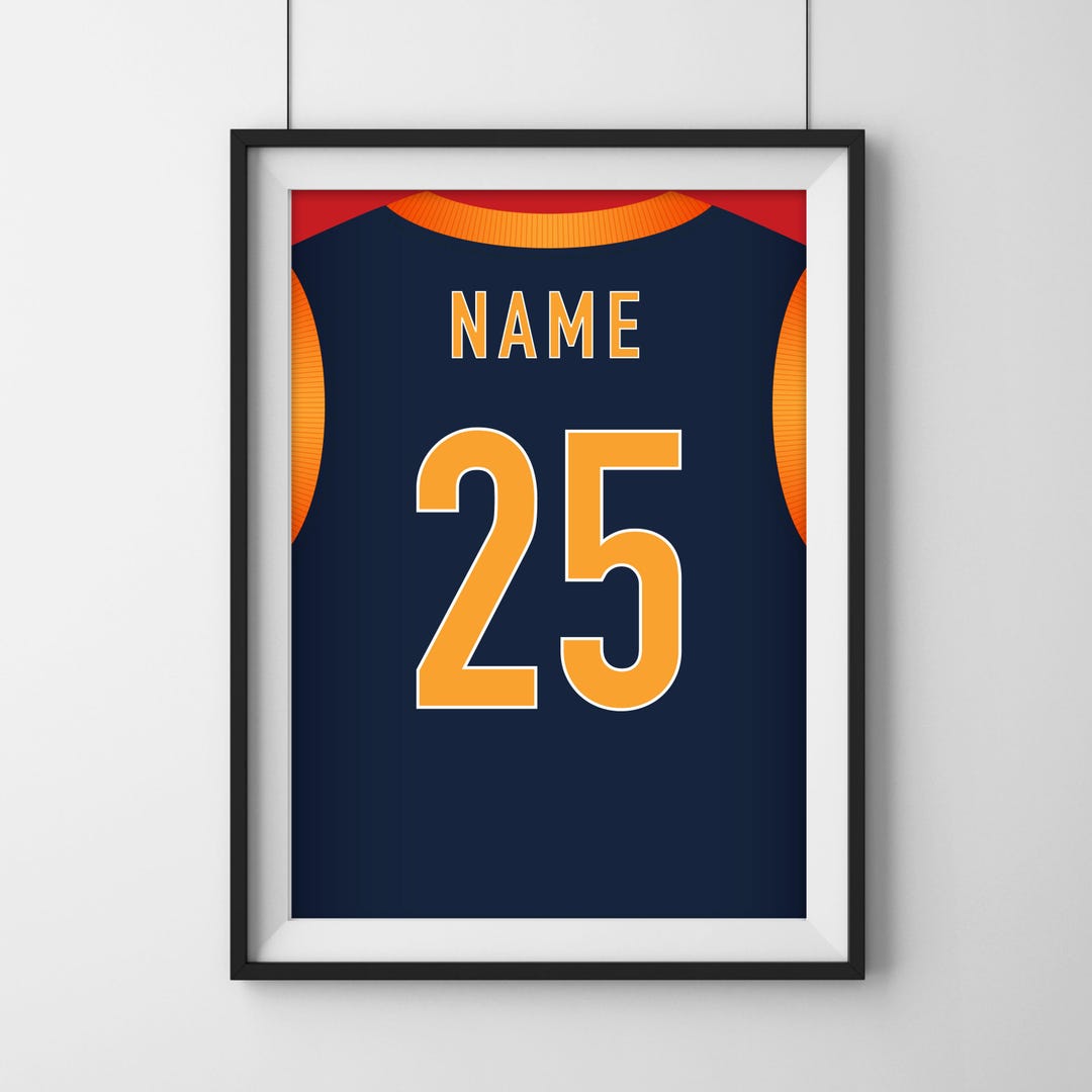 Custom Adelaide (crows) AFL Guernsey Wall Art, Personalised AFL Poster ...