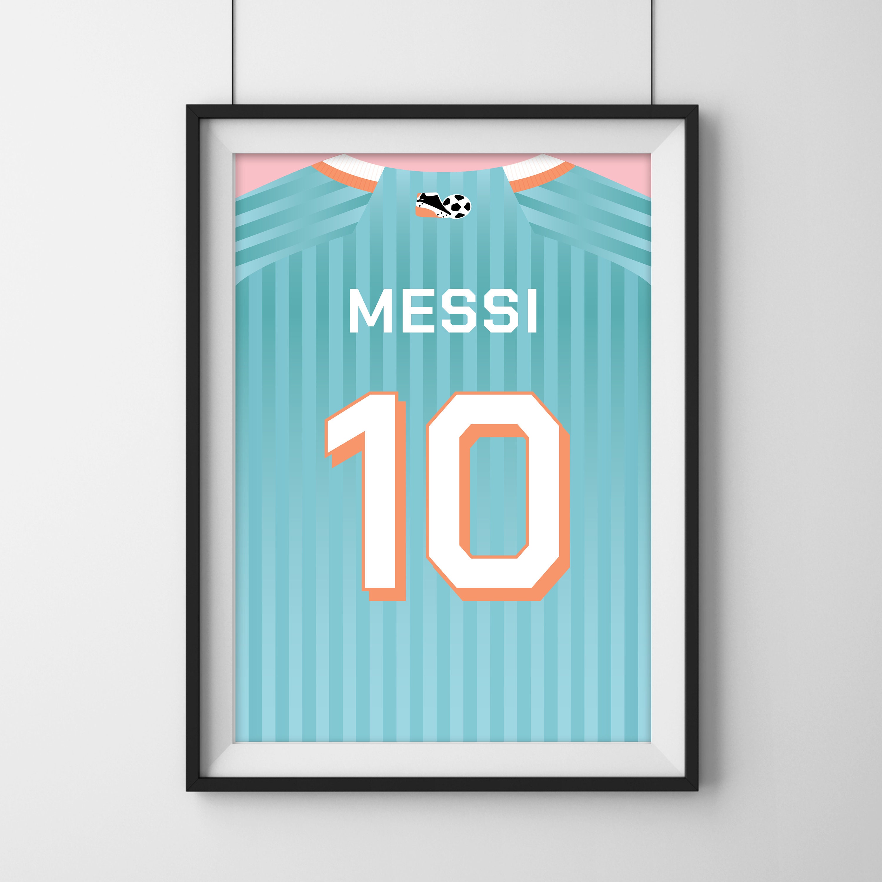 Messi Soccer Art Prints: Kids Bedroom Football Decor (digital Download ...