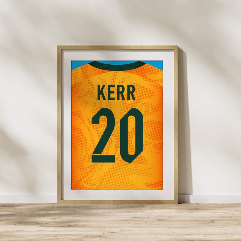 Sam Kerr Football Shirt Poster Matildas australia 2023 World Cup Jersey ...