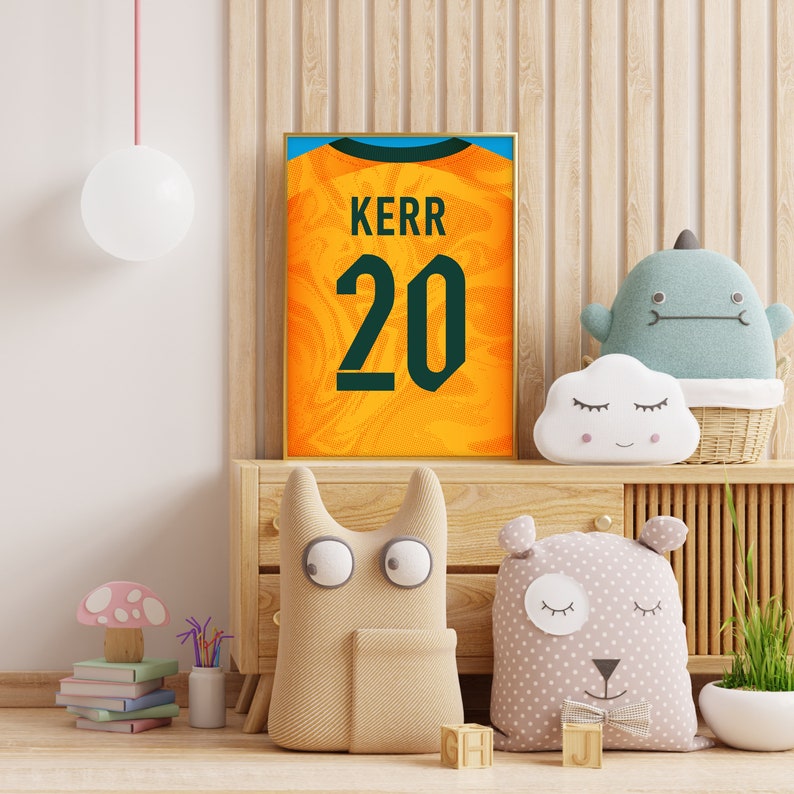 Sam Kerr Football Shirt Poster Matildas australia 2023 World Cup Jersey ...