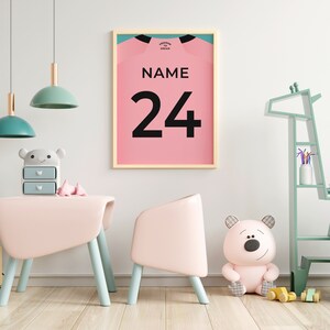 Customisable Inter Miami 2024 Three Jersey Wall Art, Football / Soccer ...