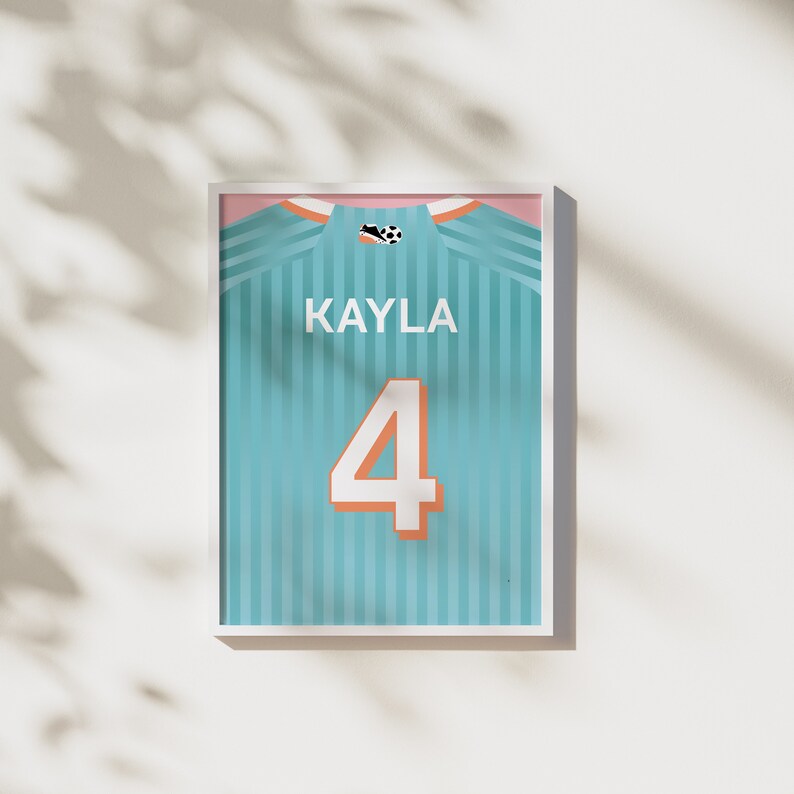 Customisable Inter Miami 2024 Three Jersey Wall Art, Football / Soccer ...