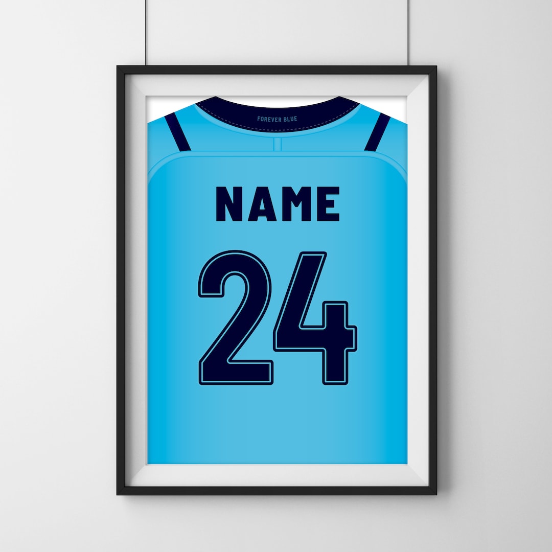 Custom NSW Blues Jersey Art: Personalized Rugby Poster (digital ...