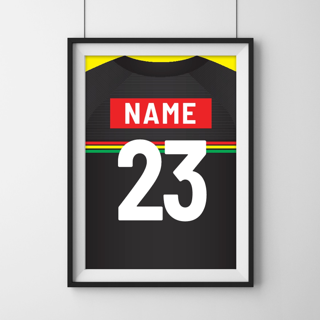 Custom Penrith Panthers Jersey Wall Art, Personalised NRL Poster ...