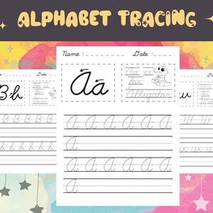 26 Cursive Printable Alphabet Upper & Lowercase. Preschool-kdg - Etsy