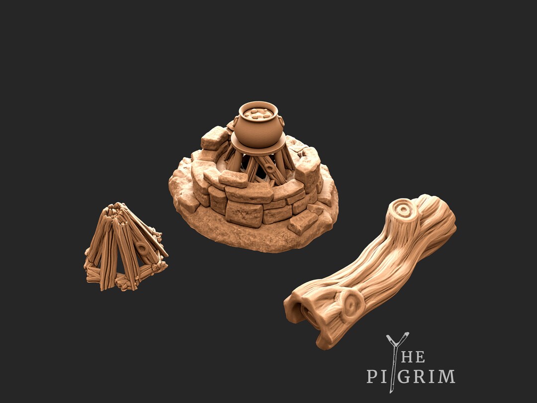 Digital STL File Download for LED Campfire Tabletop Terrain - Etsy