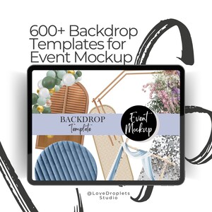 BACKDROP Digital Canva Template Wedding Event Frame Mockup Decor Party ...