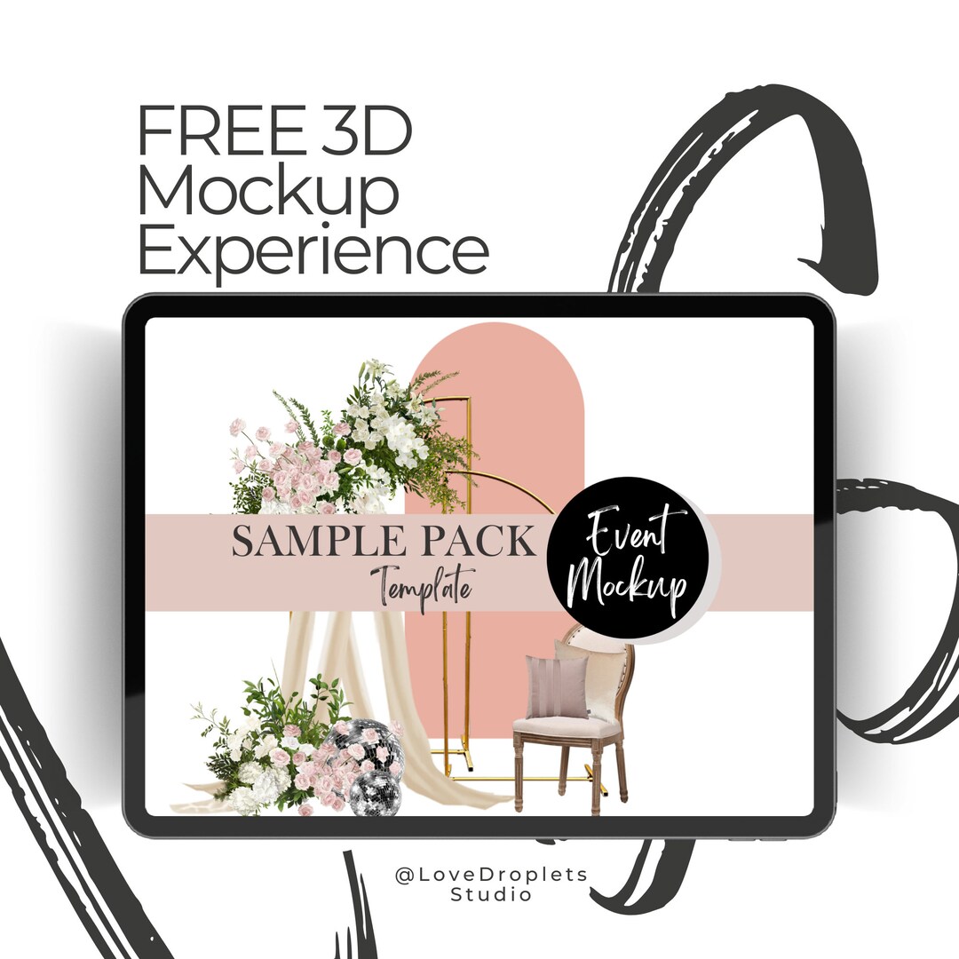 SAMPLE PACK Wedding Event Decor Mockup Party Backdrops Planning Planner ...