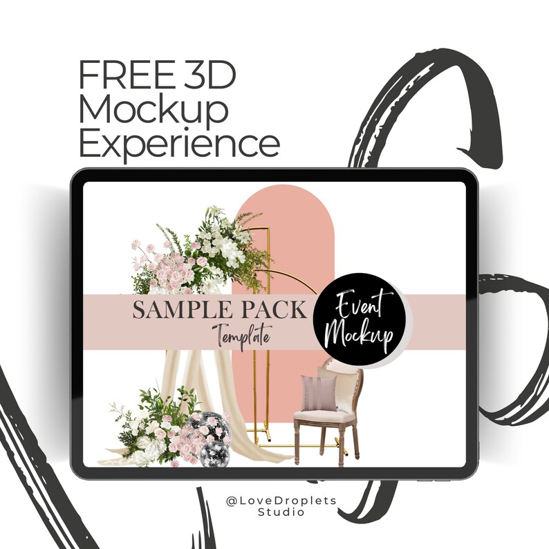 SAMPLE PACK Wedding Event Decor Mockup Party Backdrops Planning Planner ...