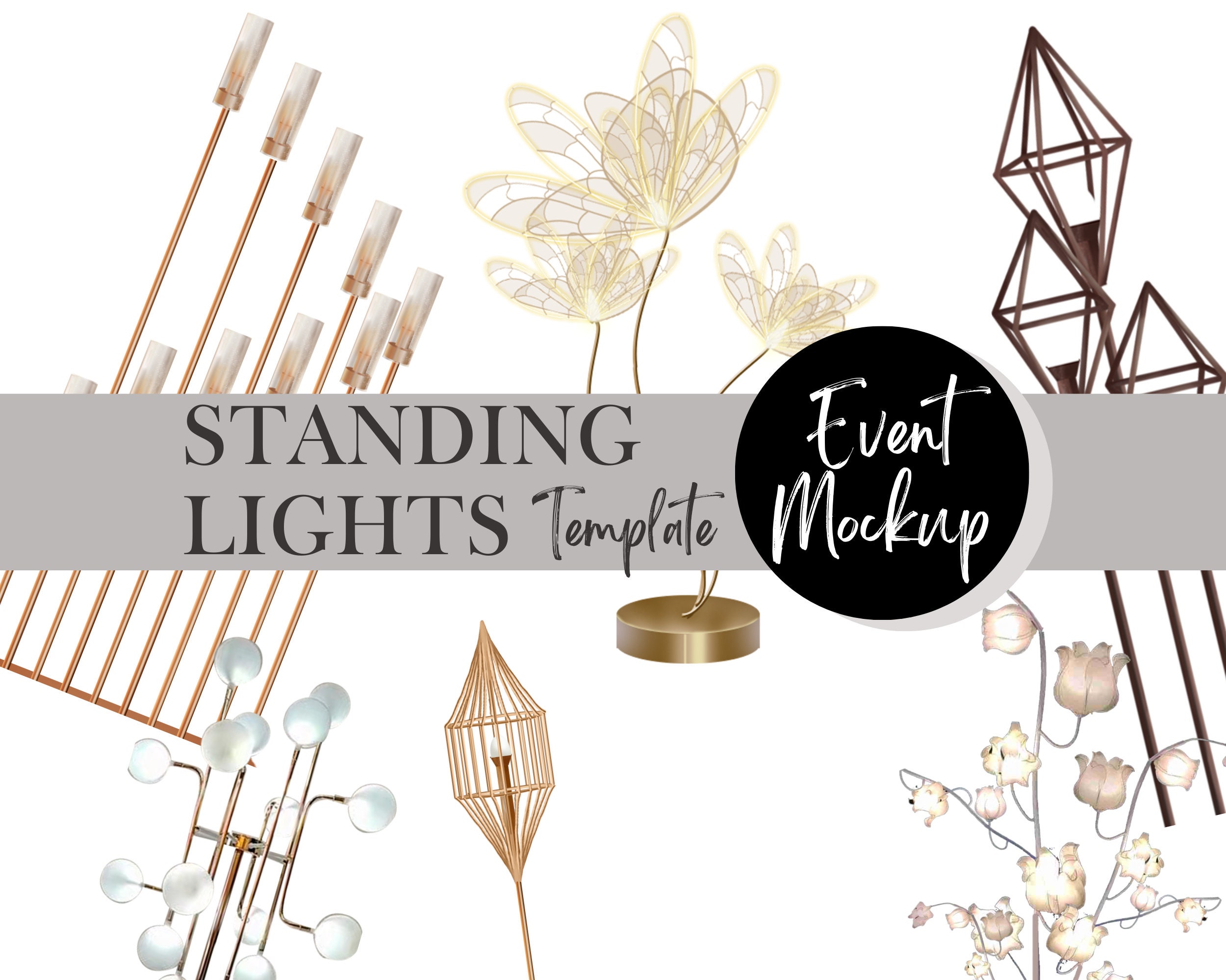 STANDING LIGHTS Event Party Mockup Wedding Decor Lighting - Etsy