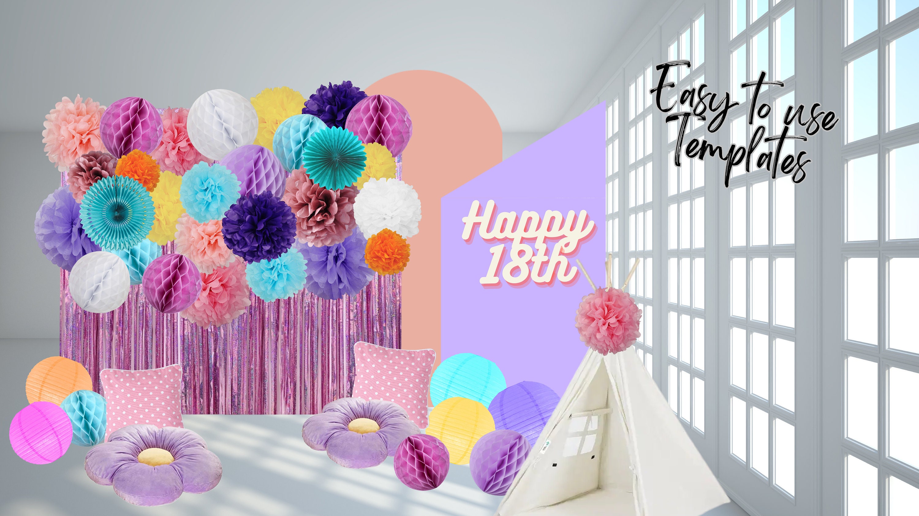 KIDS PARTY PROPS Bundle, Event Styling, Party Backdrop, Baby Shower ...