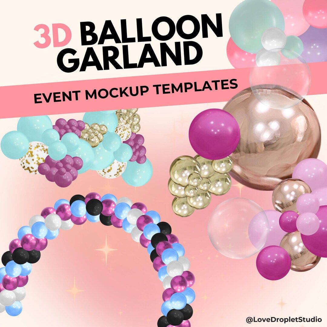 Balloon Garland Mockup Templates: Event Styling (digital Download) - Etsy
