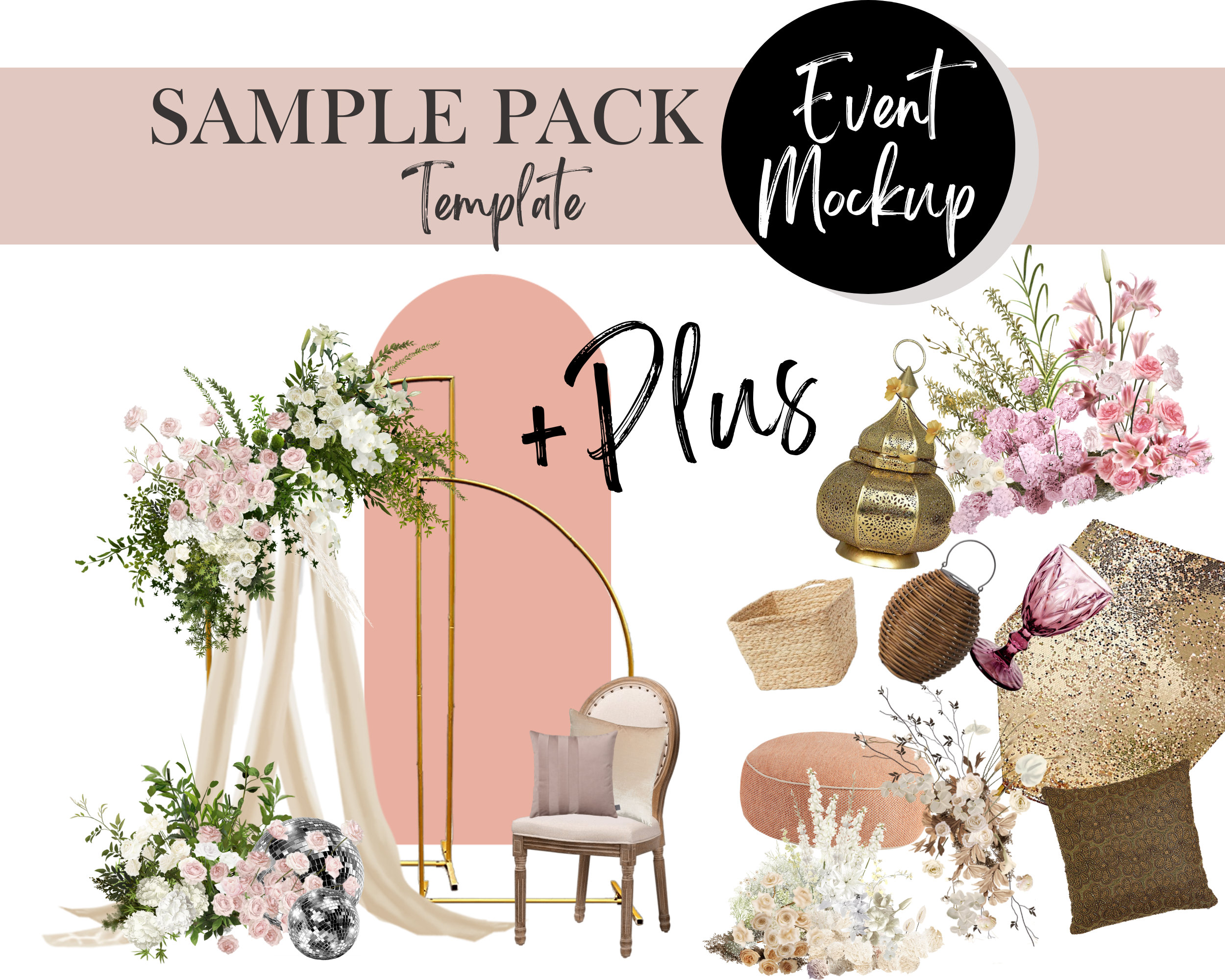 SAMPLE PACK Wedding Event Decor Mockup Party Backdrops - Etsy
