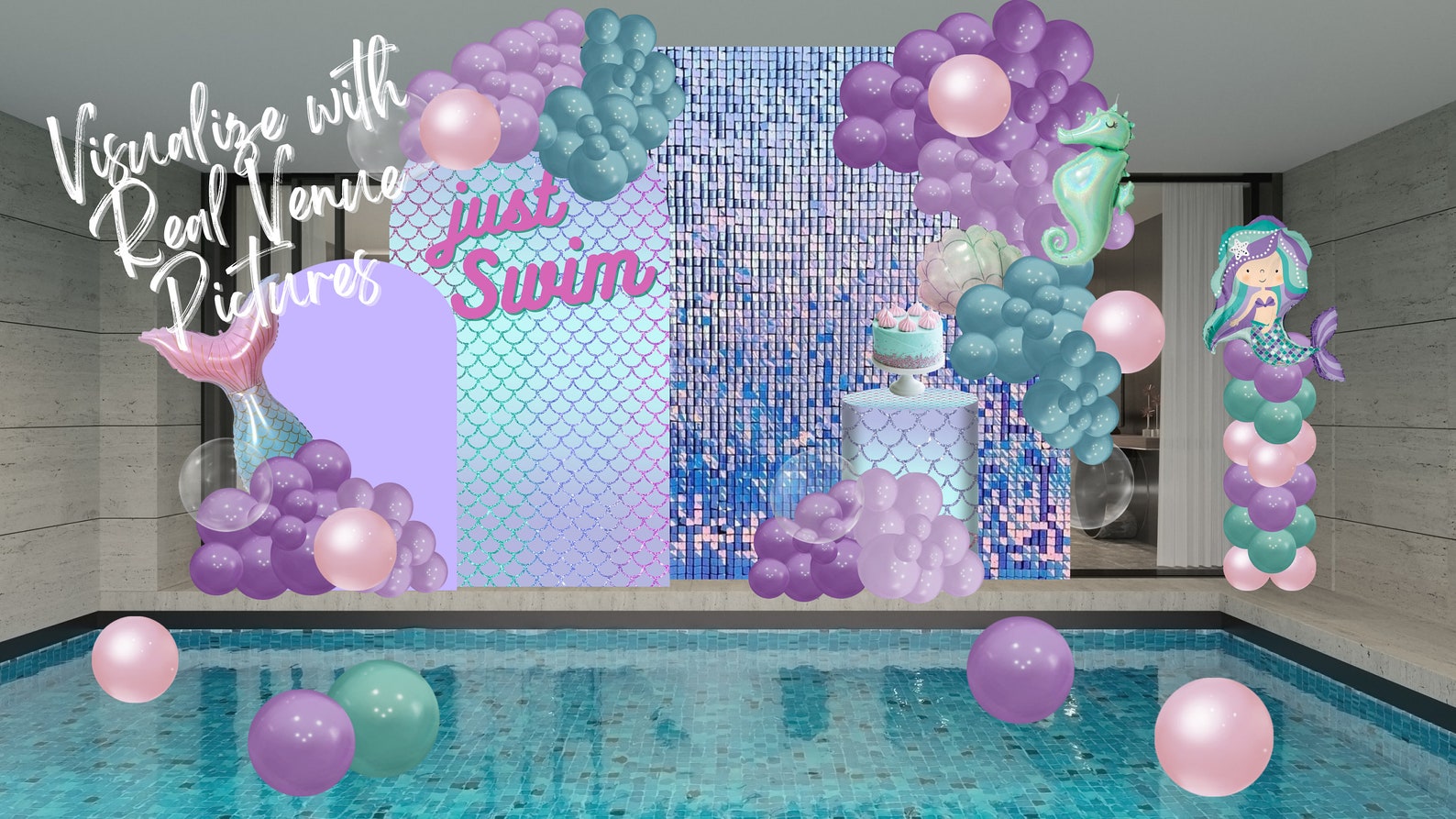 BACKDROP Digital Canva Template Wedding Event Frame Mockup Decor Party ...