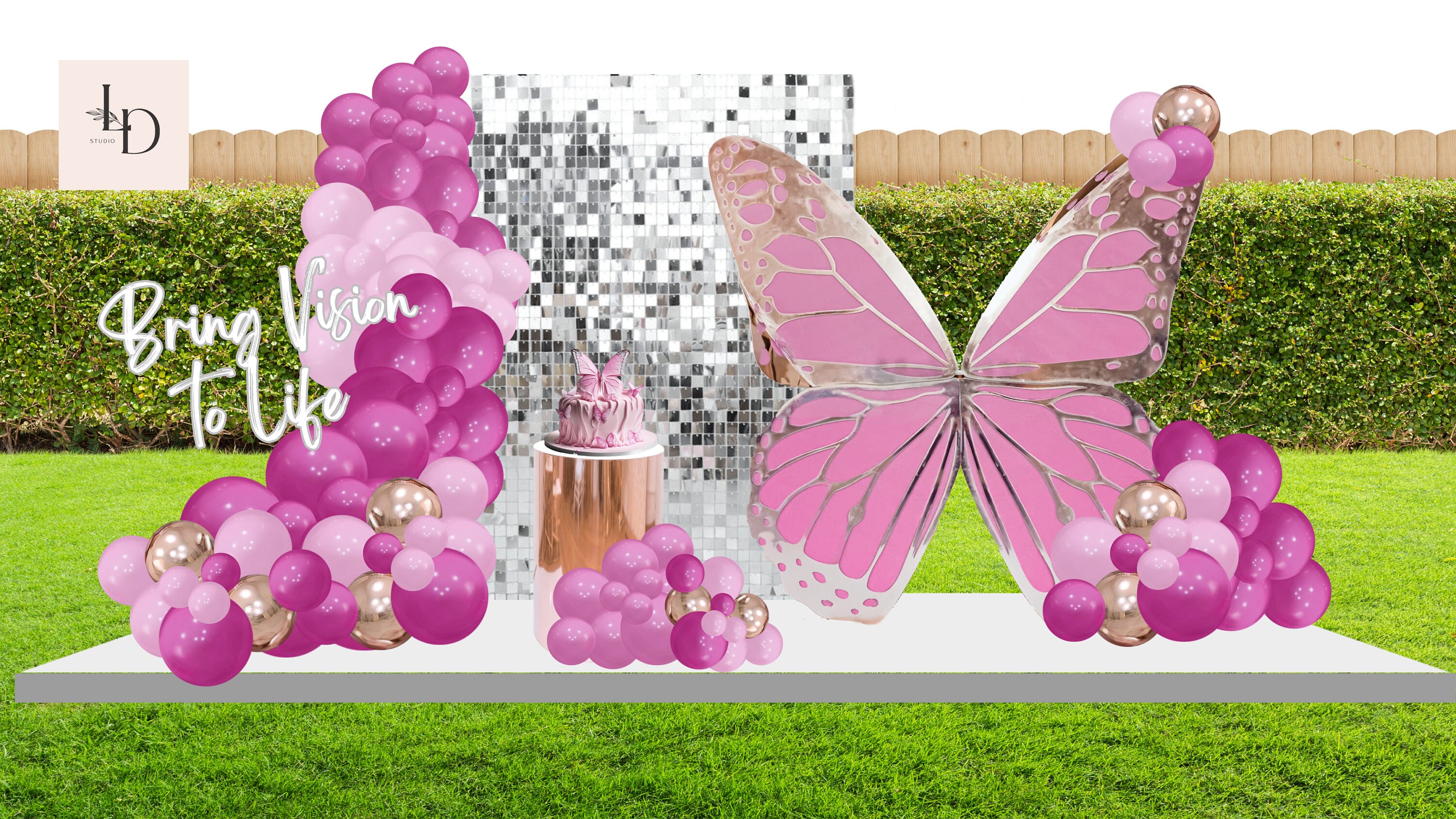 BACKDROP Digital Canva Template Wedding Event Frame Mockup Decor Party ...