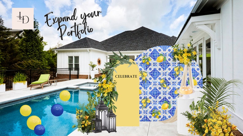 BACKDROP Digital Canva Template Wedding Event Frame Mockup - Etsy