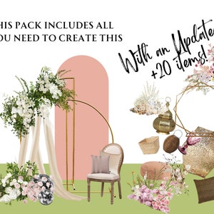 SAMPLE PACK Wedding Event Decor Mockup Party Backdrops Planning Planner ...