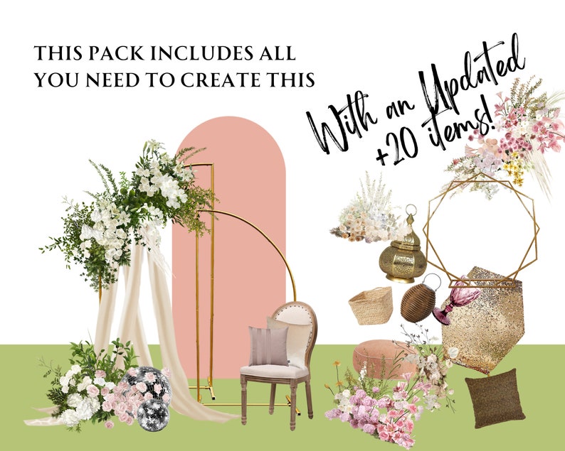 SAMPLE PACK Wedding Event Decor Mockup Party Backdrops - Etsy