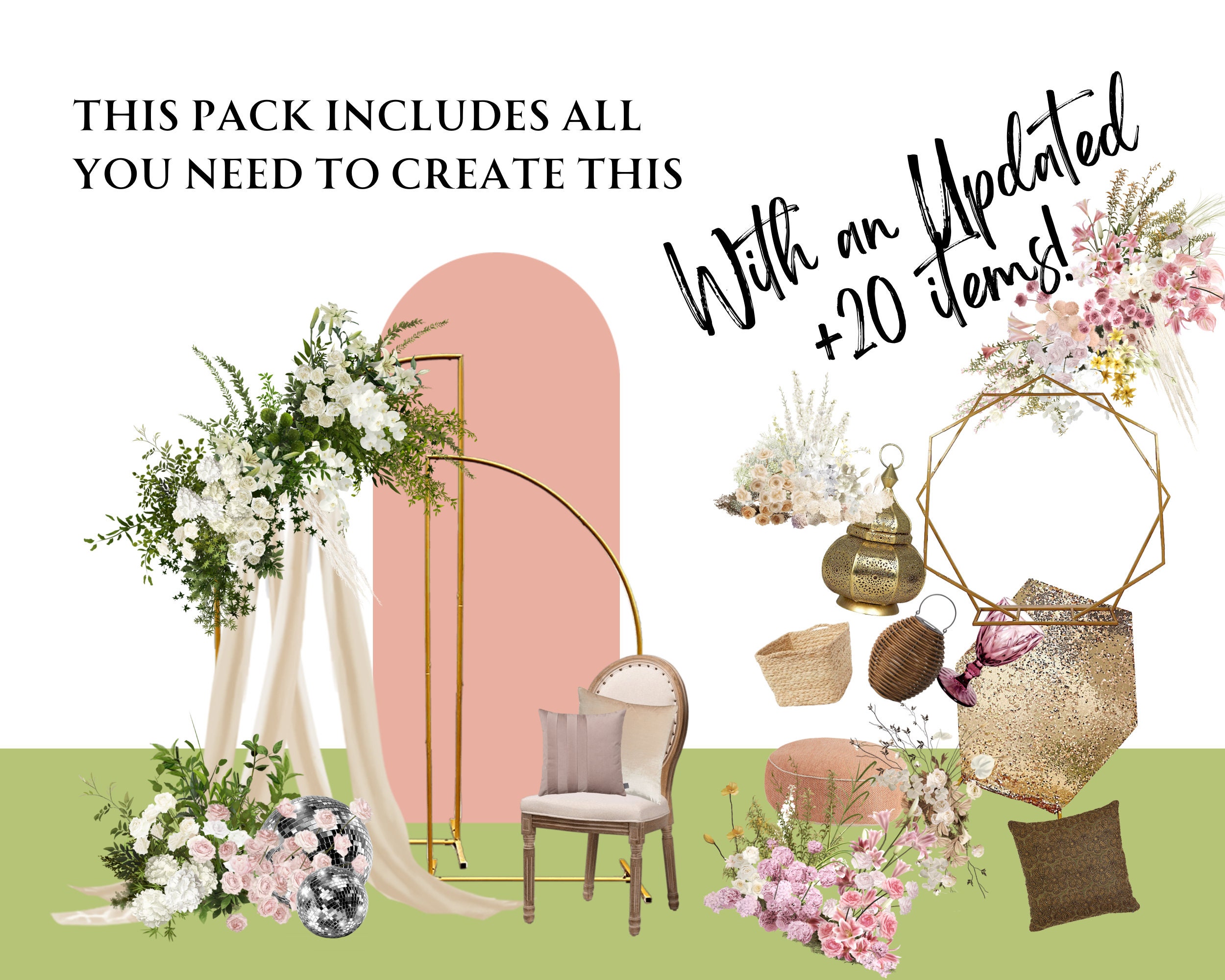 SAMPLE PACK Wedding Event Decor Mockup Party Backdrops - Etsy