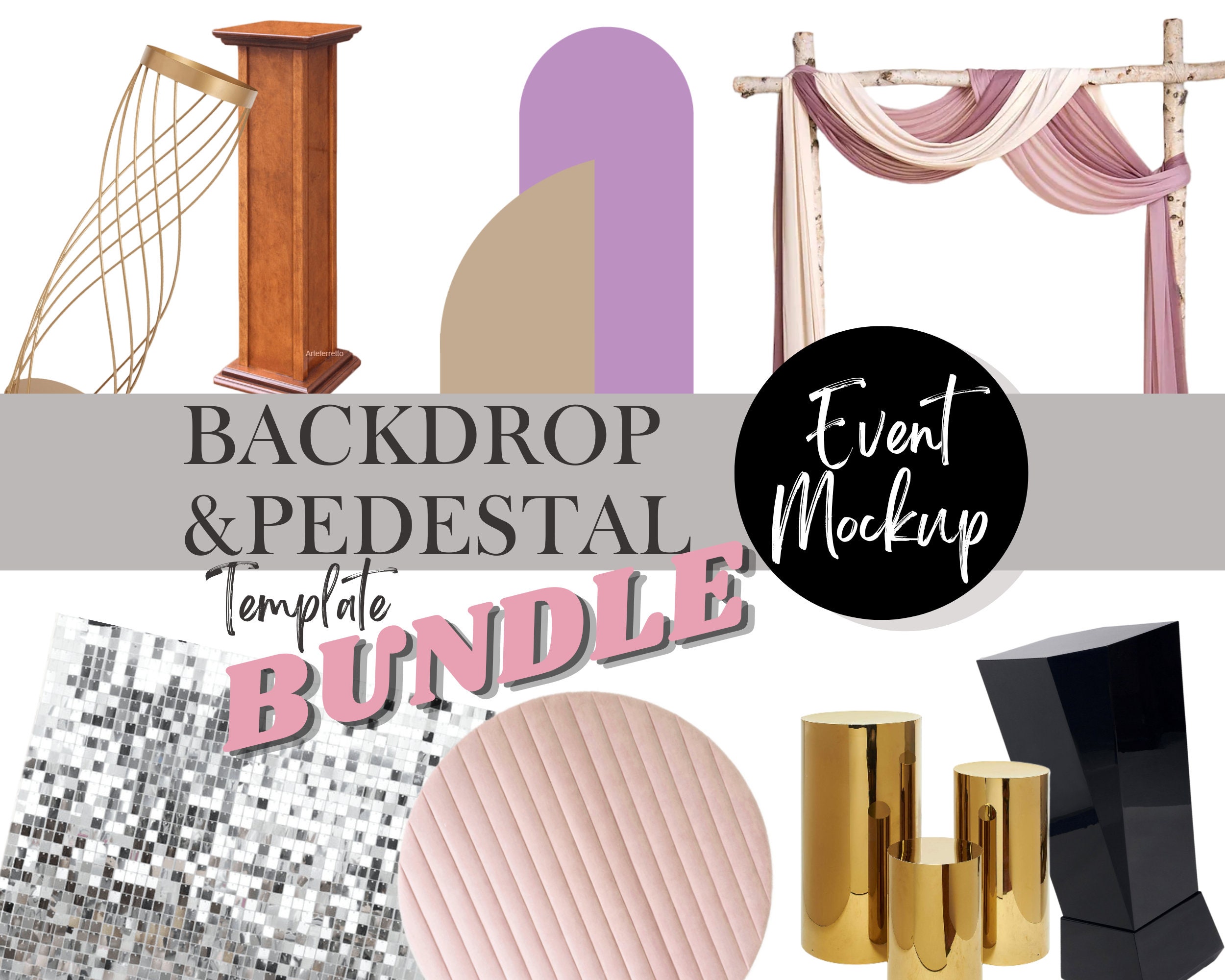 BACKDROP PEDESTAL BUNDLE Event Styling Party Backdrop Event - Etsy