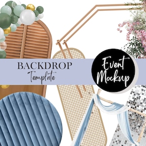 BACKDROP Digital Canva Template Wedding Event Frame Mockup - Etsy