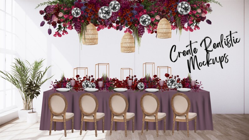 BACKDROP Digital Canva Template Wedding Event Frame Mockup Decor Party ...