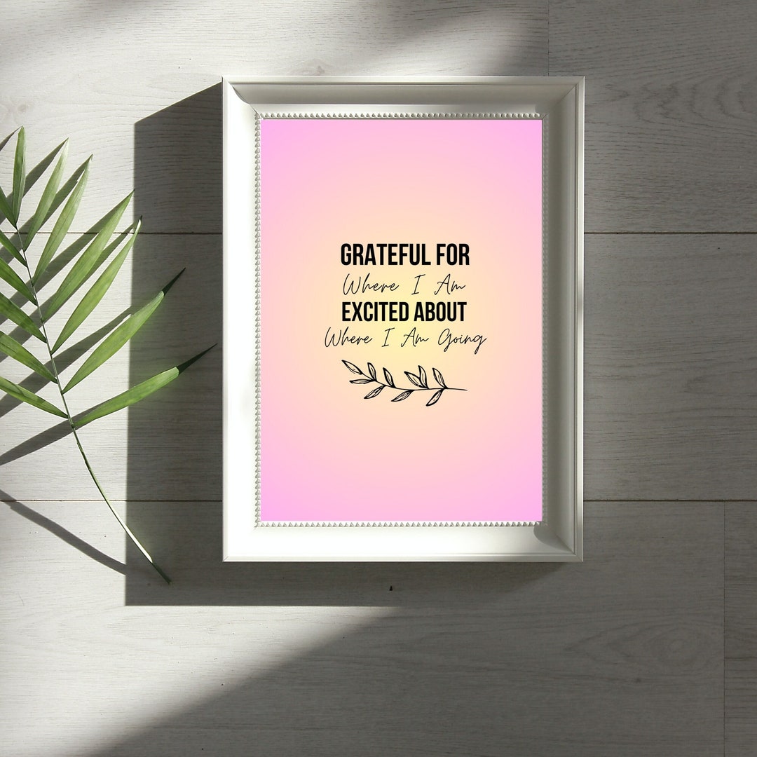 POSITIVE AFFIRMATION Wall Art Manifestation Wall Art Wall Decor Trendy ...