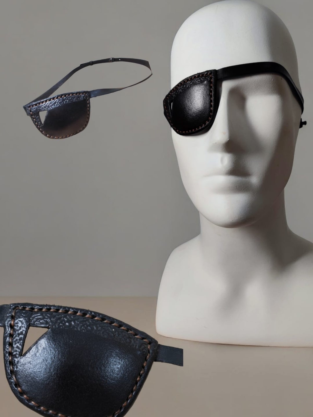 Genuie Leather Handmade Eyepatch - Etsy