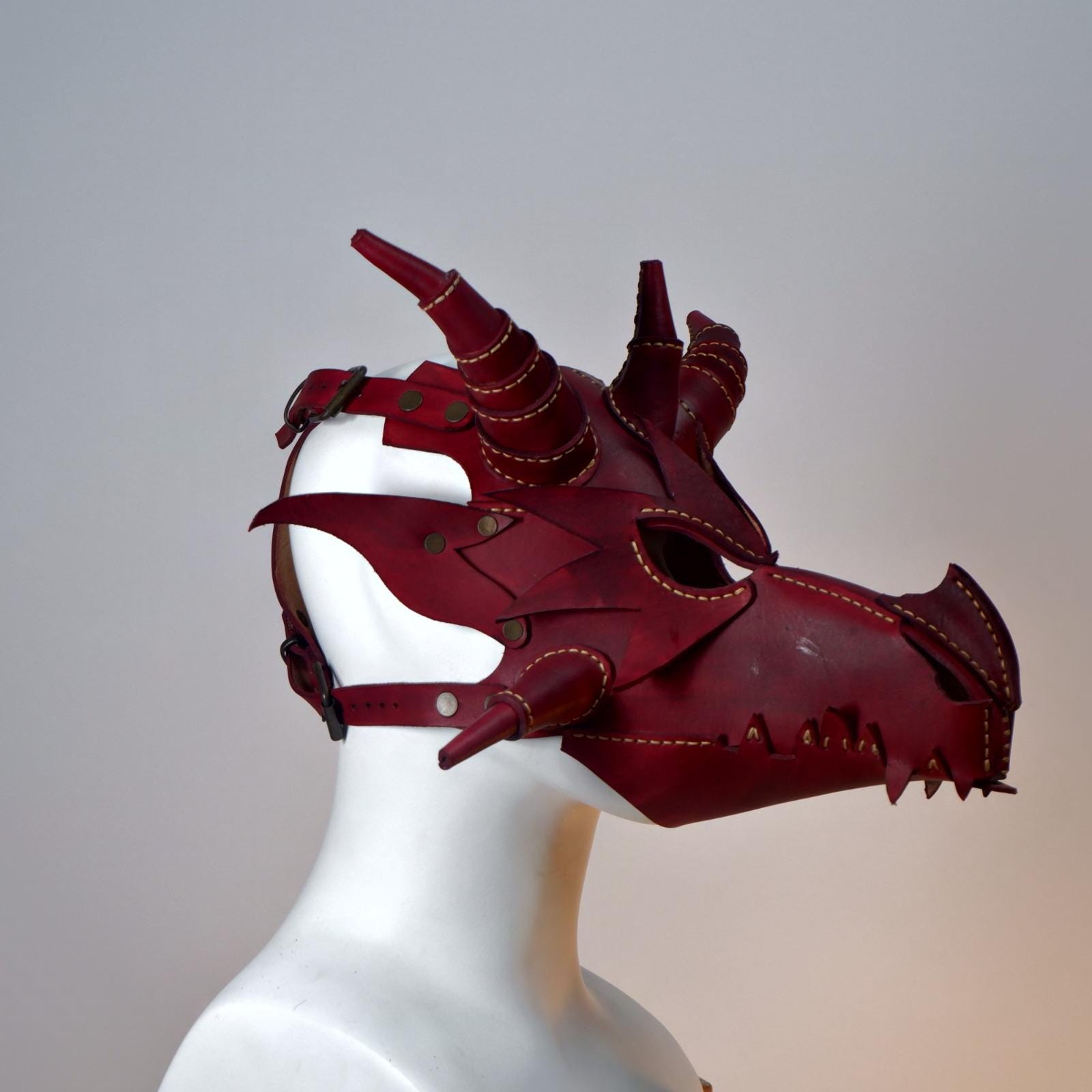 Handmade Genuie Leather Dragon Mask - Etsy