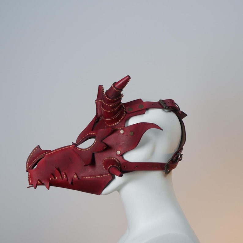 Handmade Genuie Leather Dragon Mask - Etsy