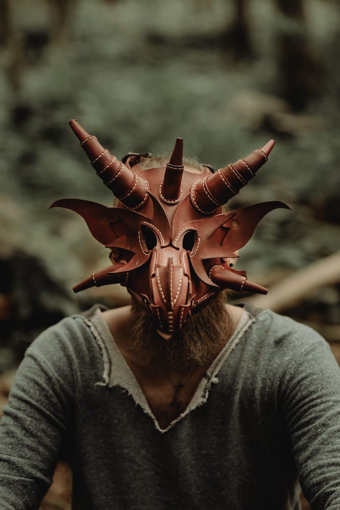 Handmade Genuie Leather Dragon Mask - Etsy