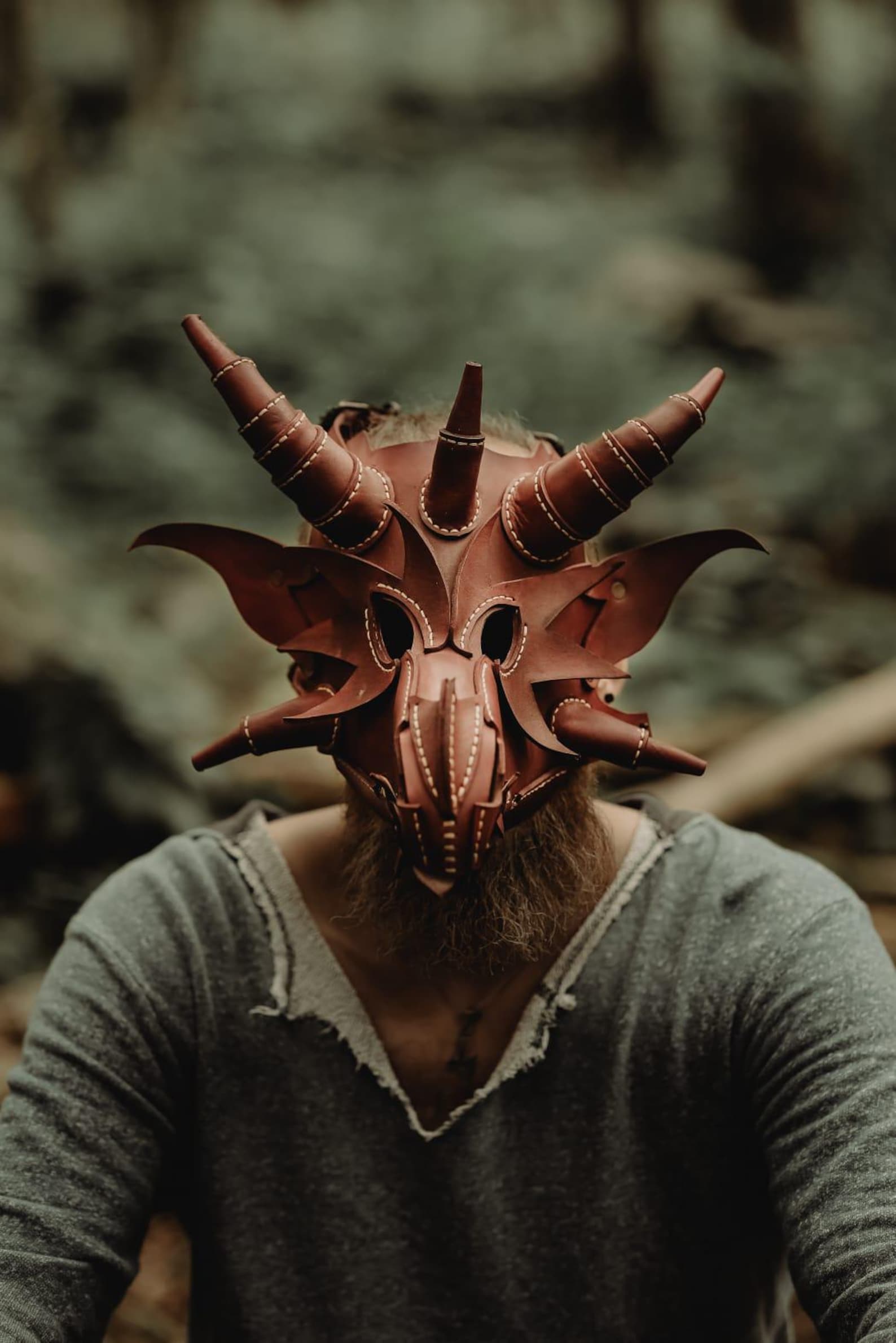 Handmade Genuie Leather Dragon Mask - Etsy