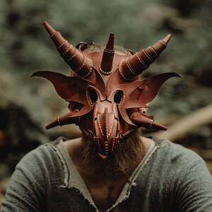 Handmade Genuie Leather Dragon Mask - Etsy