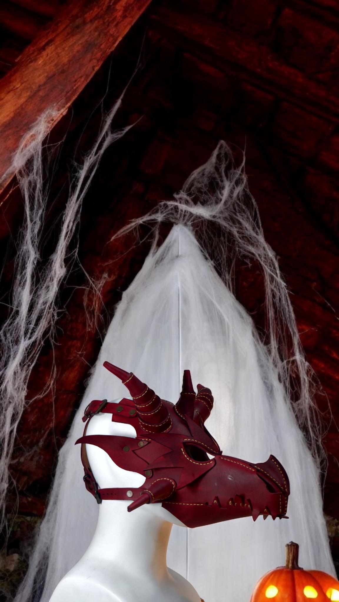 Handmade Genuie Leather Dragon Mask - Etsy