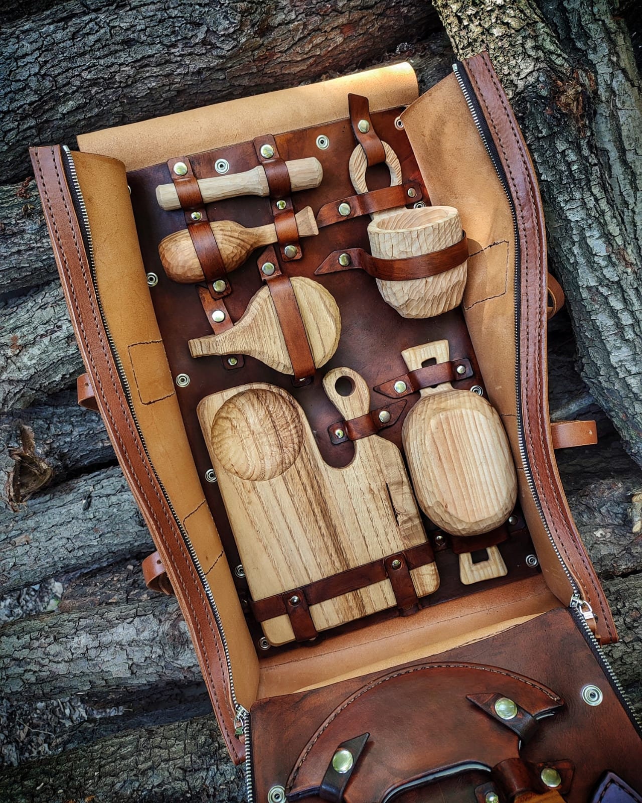 Outdoor Camp Set Genuie Leather - Etsy