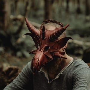 Handmade Genuie Leather Dragon Mask - Etsy
