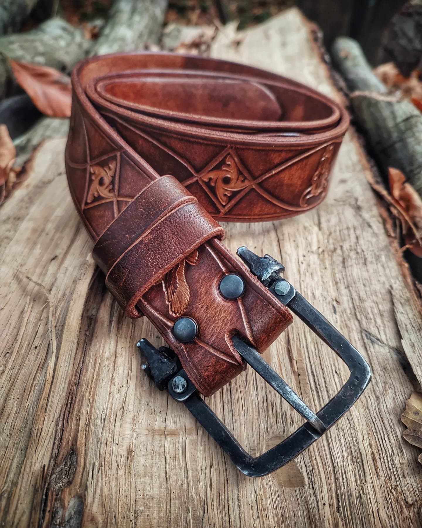 Custom Handmade Belt Anniversary Gift Father's Day Gift Engraved ...