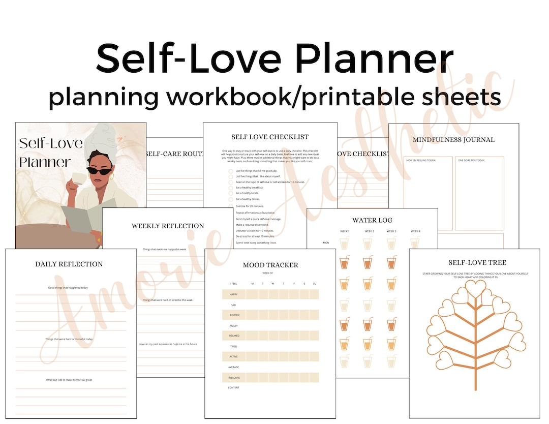 Self Love Planner, Self Love Checklist, Self Care Printable, Self Love ...