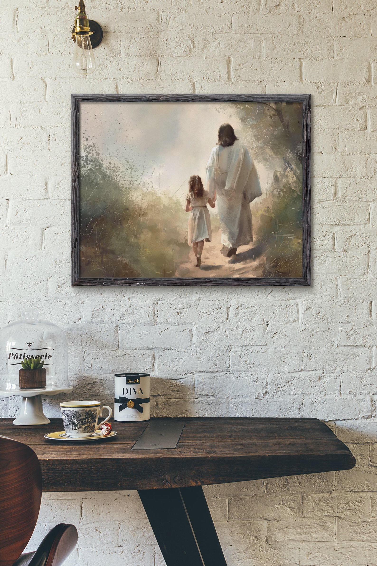 Follow Me Jesus Downloadable Print | Jesus Christ Walking Art Printable ...