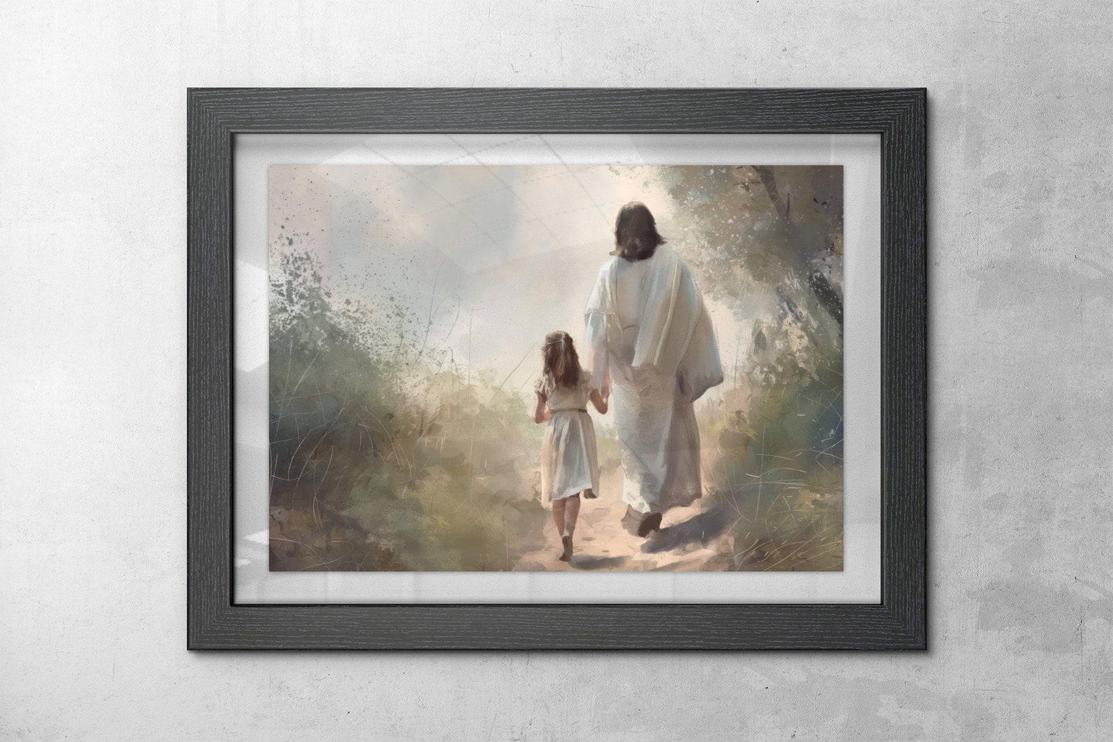Follow Me Jesus Downloadable Print | Jesus Christ Walking Art Printable ...