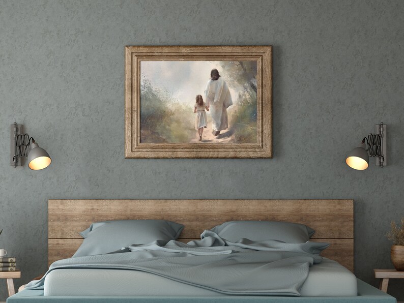 Follow Me Jesus Downloadable Print | Jesus Christ Walking Art Printable ...