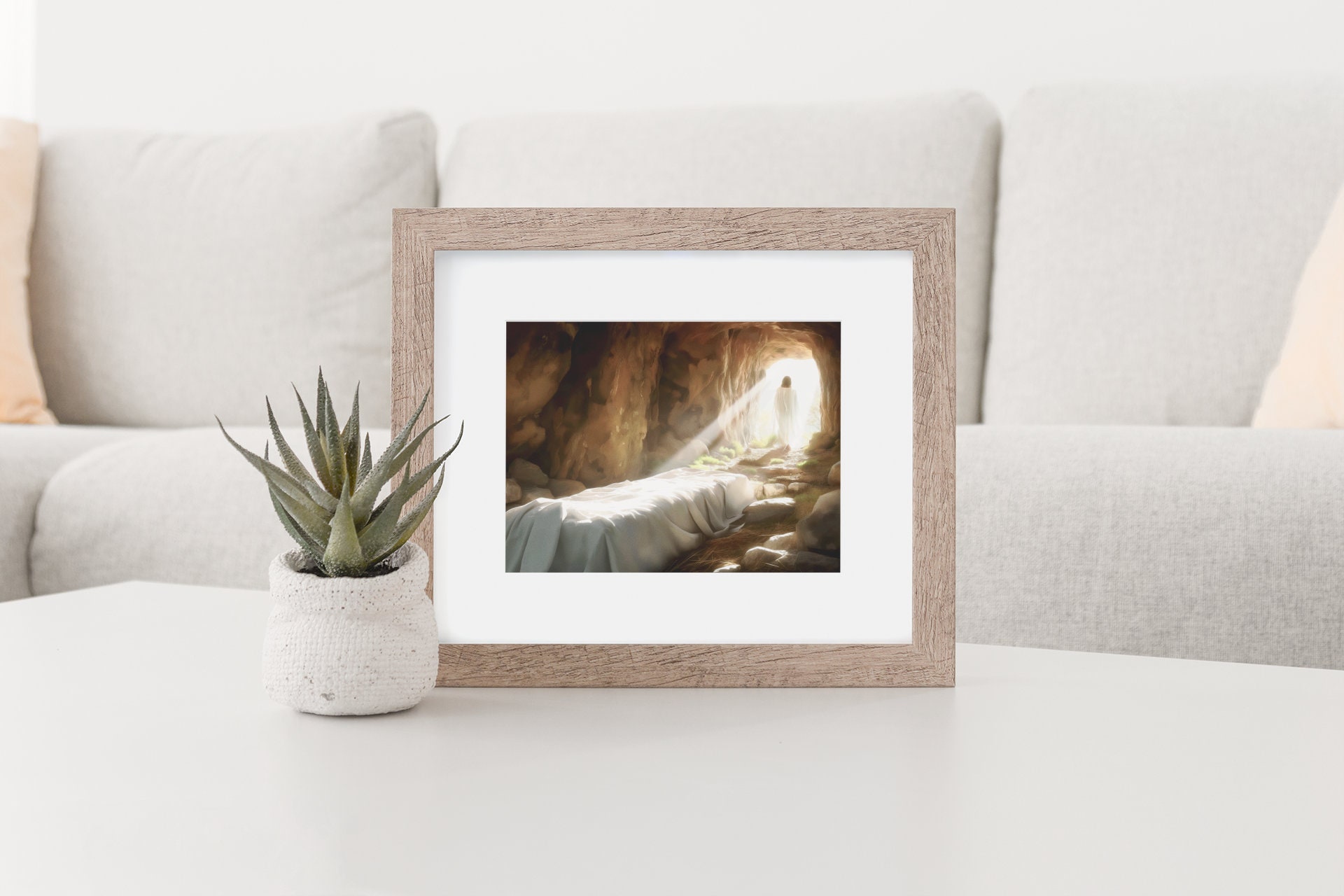 Empty Tomb Jesus Resurrection Miracle Printable Painting | He is Risen ...