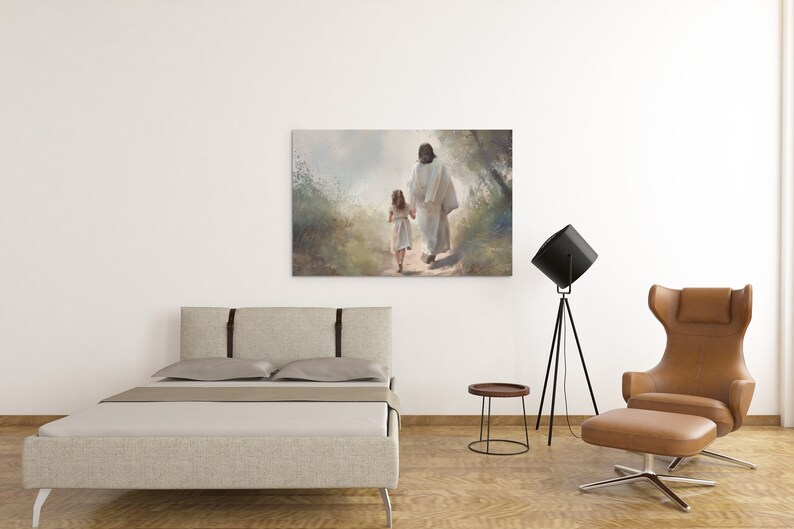 Follow Me Jesus Downloadable Print | Jesus Christ Walking Art Printable ...