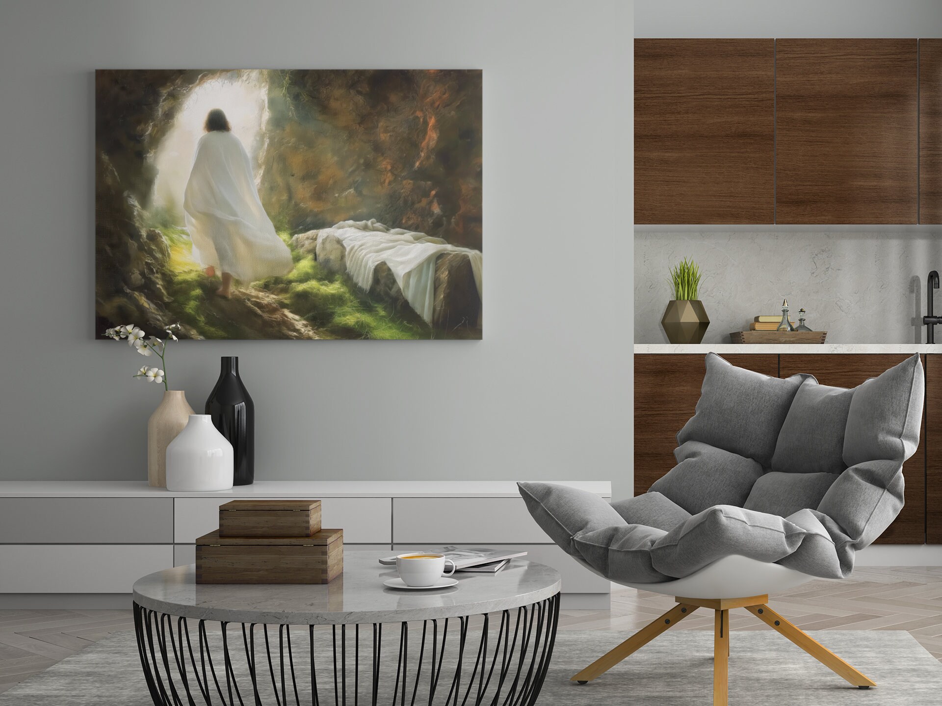 Jesus Christ Resurrection Decoration Printable Empty Tomb Easter Decor ...