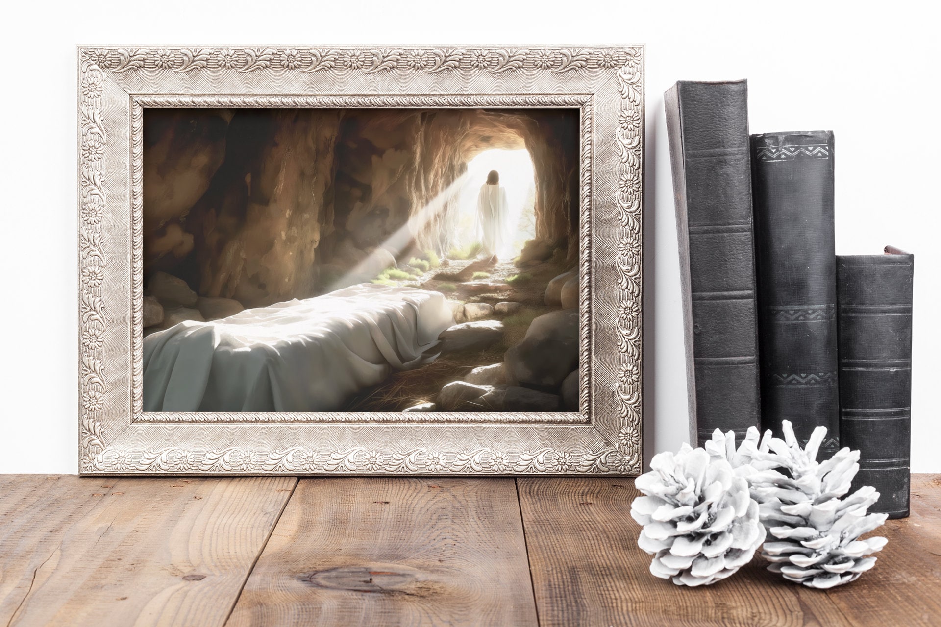 Empty Tomb Jesus Resurrection Miracle Printable Painting | He is Risen ...