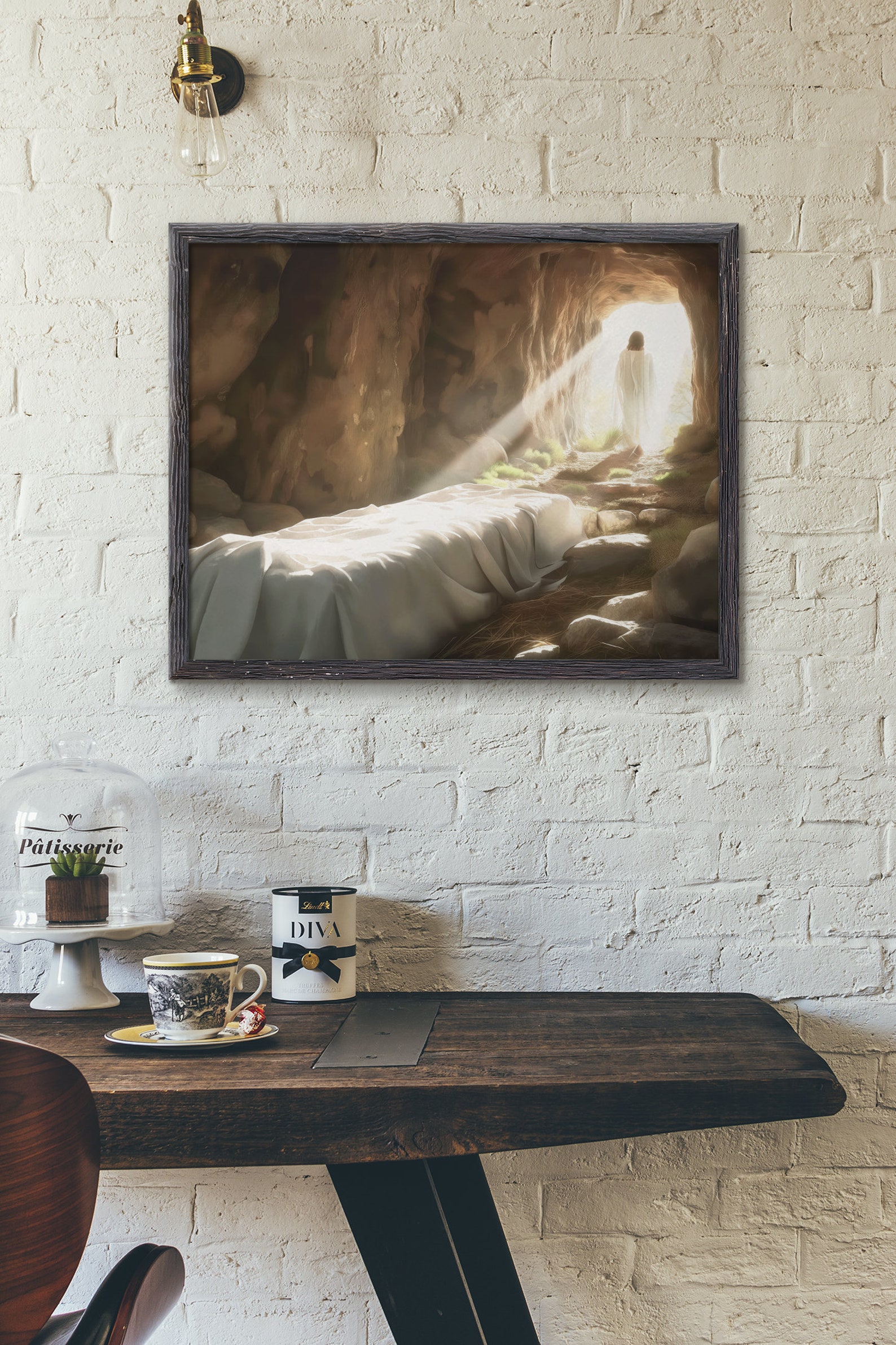 Empty Tomb Jesus Resurrection Miracle Printable Painting | He is Risen ...
