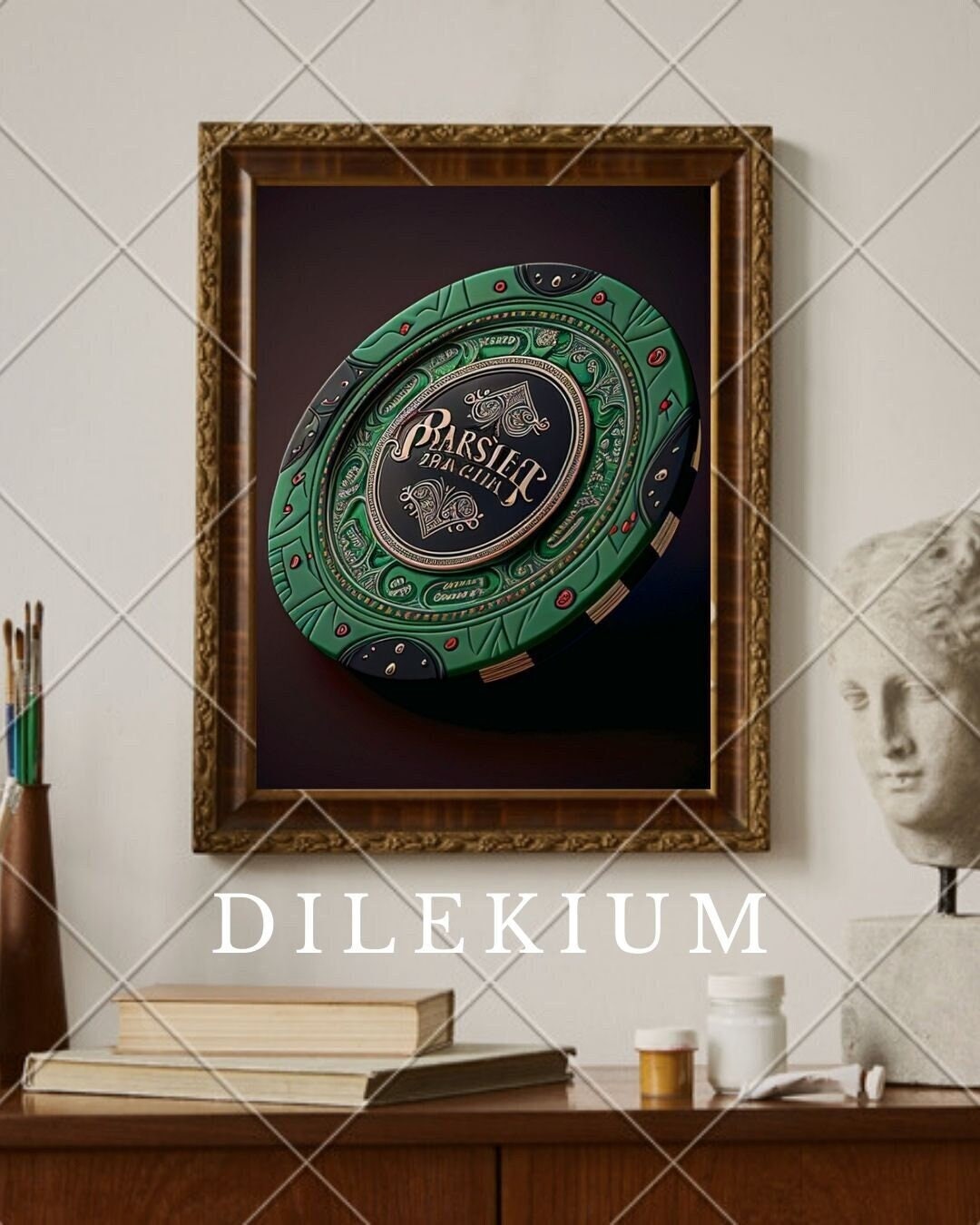 High End Quality Digital Downloadable Casino Poker Chips Wall Frame ...