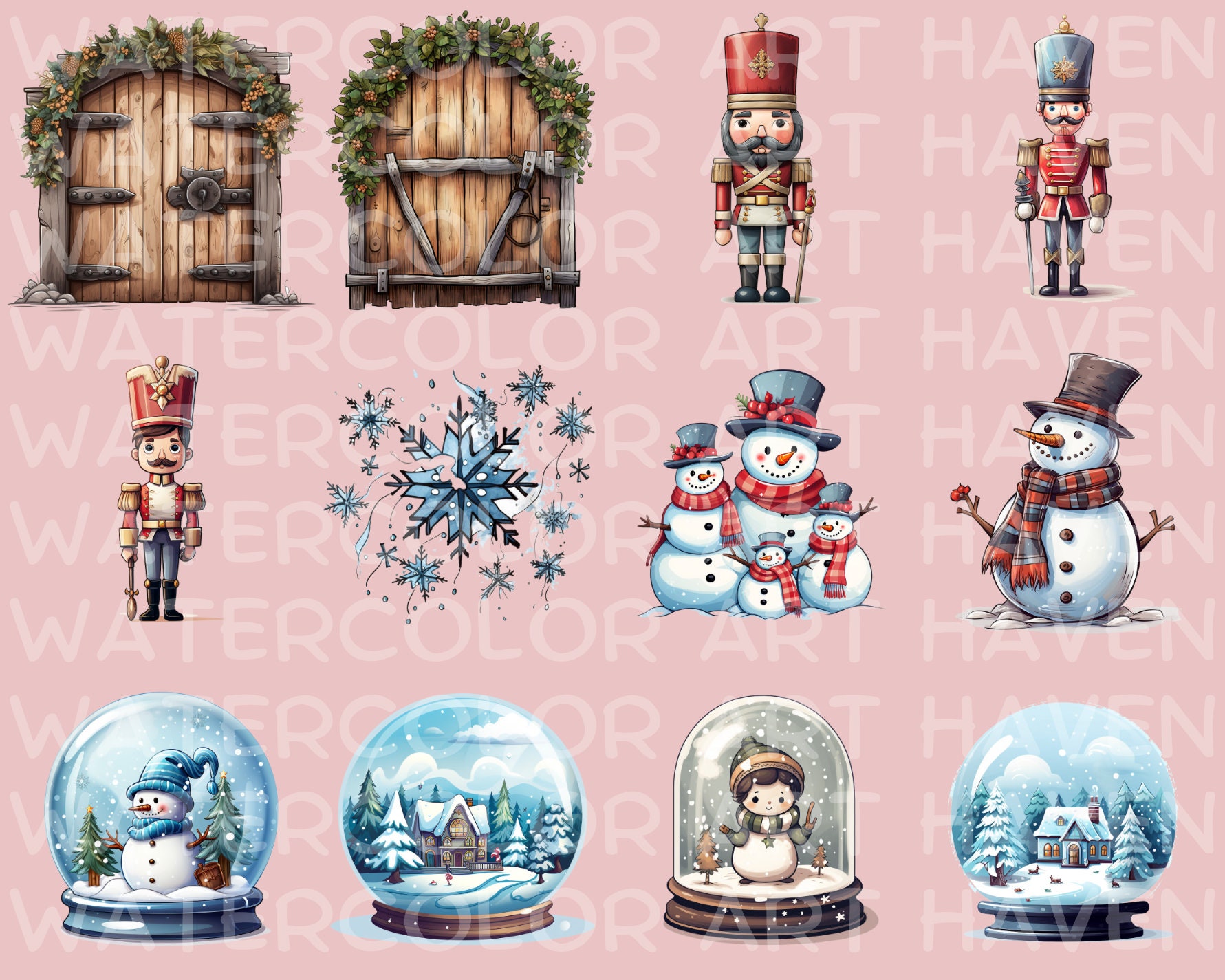 Christmas Wonderland Clip Art Collection 50 PNG Bundle - Etsy